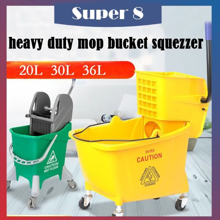 mop for floor cleaning wet and dry Mop With Bucket Heavy Commercial Mop Heavy Duty Squezzer ...