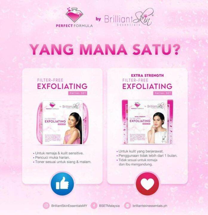 PERFECT FORMULA BS SKIN EXFOLIATING EXTRA STRENGTH / MILD FACIAT SET ...