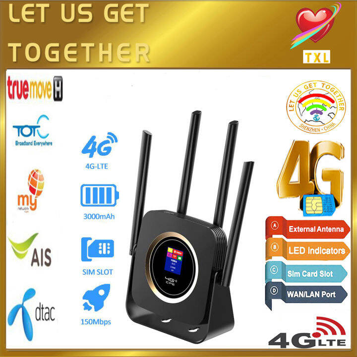 [พร้อมสต็อก]4G WiFi Router Hotspot 4G LTE MODEM Pocket WiFi MODEM CPE ...