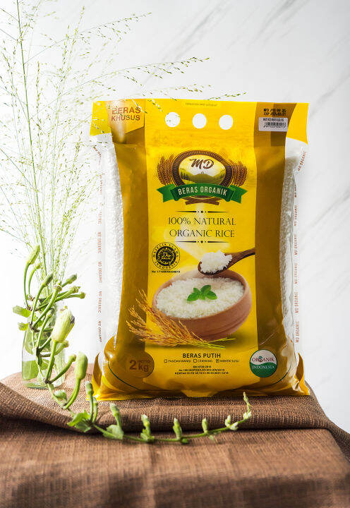 MD Beras Organik Putih Mentik Susu 2kg | Lazada Indonesia