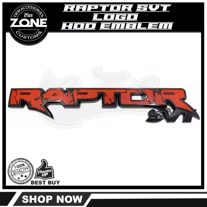Ford Ranger Raptor 2018-2021 RAPTOR SVT Rear Trunk Tailgate Badge ...