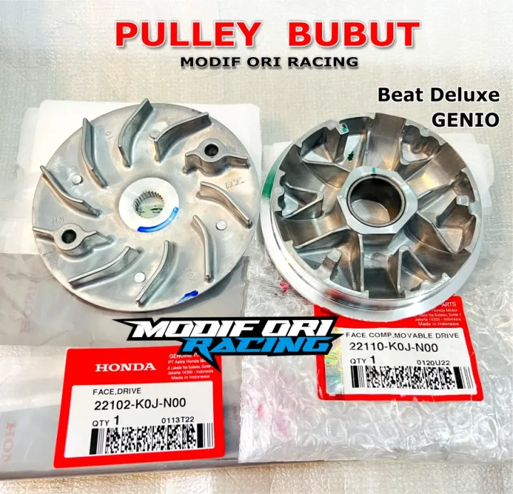 KIPAS PULLEY DENGAN RUMAH ROLLER BEAT DELUXE-GENIO RUMAH ROLLER BUBUT HONDA ASLI - KODE K0J ...