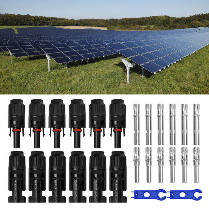 Solar Connector Plugs with Key, Male/Female Solar Panel Plug IP67 ...