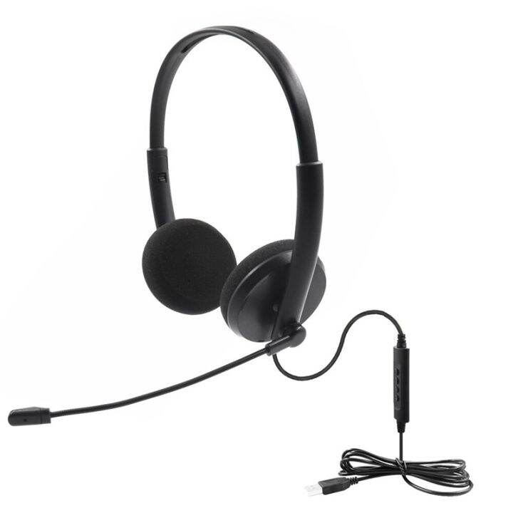 【hot】 USB Call Center Headset with Noise Cancelling Mic for PC Home ...