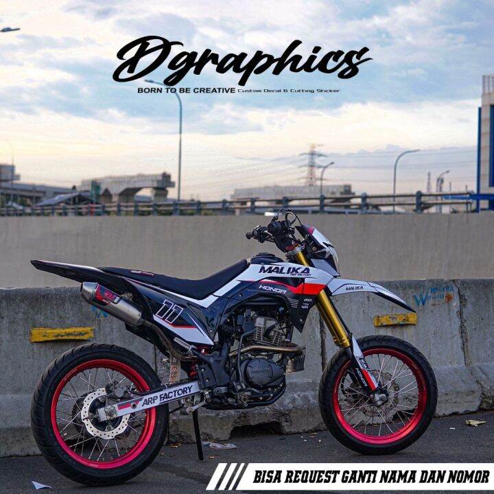 DECAL SUPERMOTO STIKER MOTOR CRF 150L DESAIN SIMPLE DAN KEREN | Lazada ...