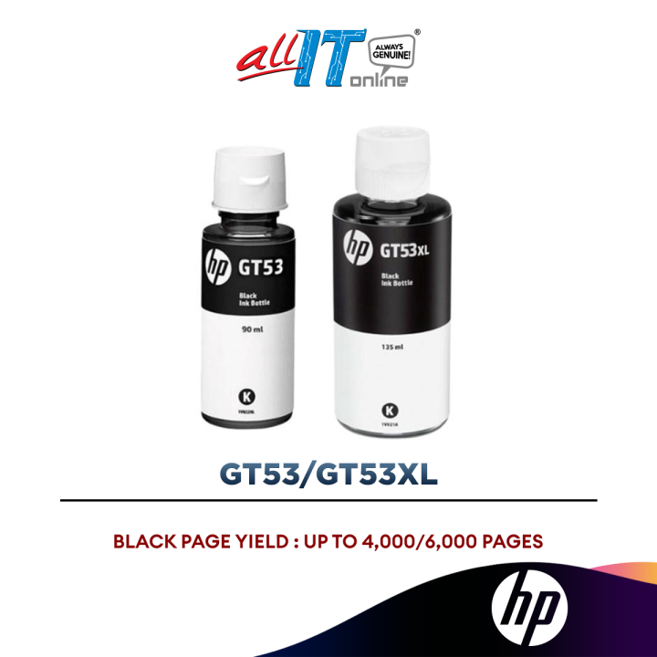 HP GT53/GT53XL Ink Cartridge (Black) (1VV21AA/1VV22AA) | Lazada