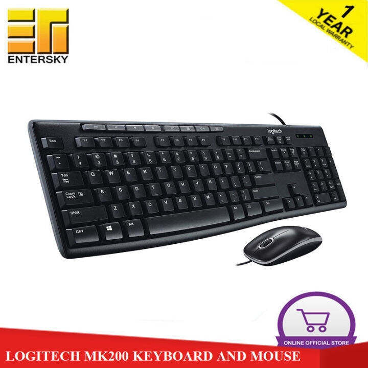 Logitech Mk200 Media Corded Keyboard And Mouse Combo Lazada Ph