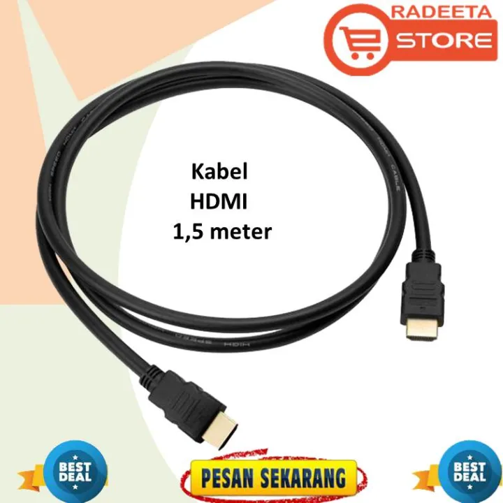 Kabel HDMI Panjang 1,5 Meter Untuk Koneksi STB Tivi Digital LCD TV ...