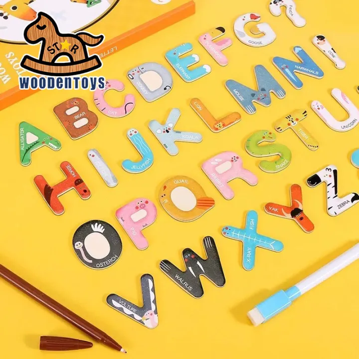 ABC book Letter Cute Animals Fridge Jumbo Large Alphabet Magnets ...