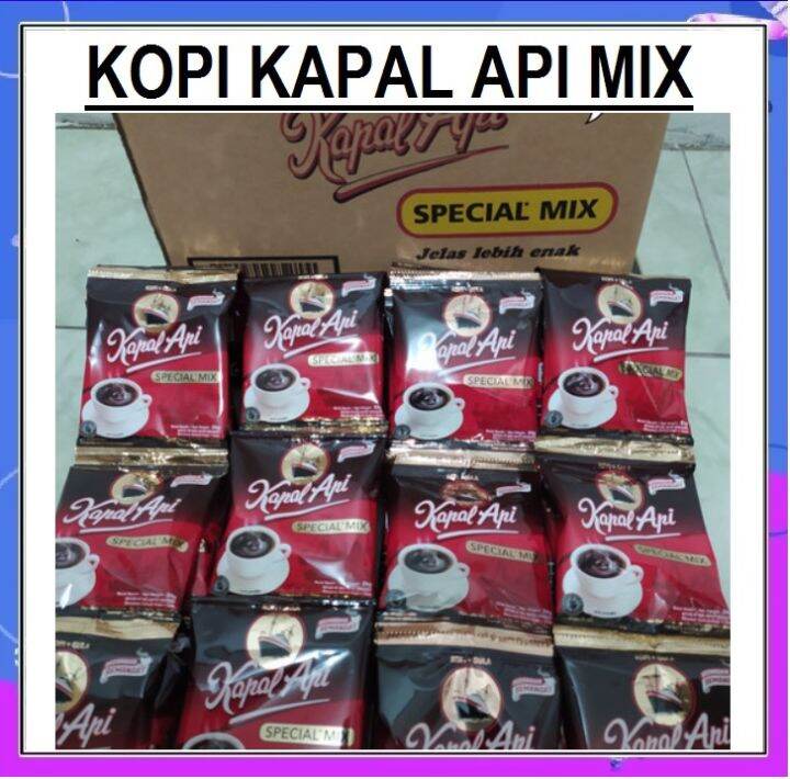 KOPI KAPAL API SPECIAL MIX 1 RENTENG 24 GRAM BUBUK KOPI HITAM + GULA ...