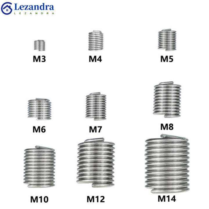 Lezandra【ready stock】304 Stainless Steel Wire Thread Insert M2-m14 ...