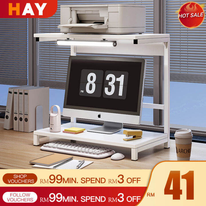 Desktop Organizer Printer Rack Monitor Stand Multipurpose Table Top ...