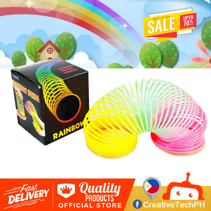 Magic Rainbow Slinky Spring Toy 5cm by Creative Tech | Lazada PH