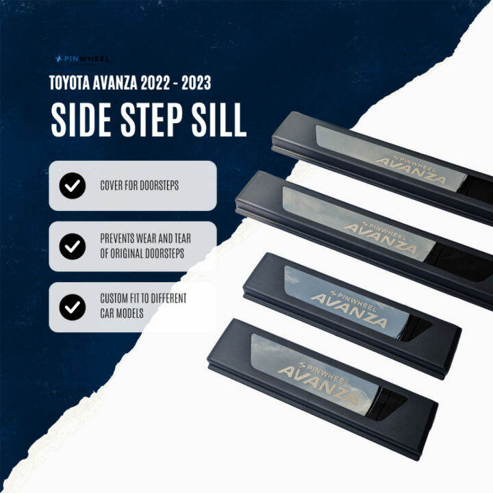 Toyota Avanza 2022 - 2023 Pinwheel Side Step Sill | Lazada PH