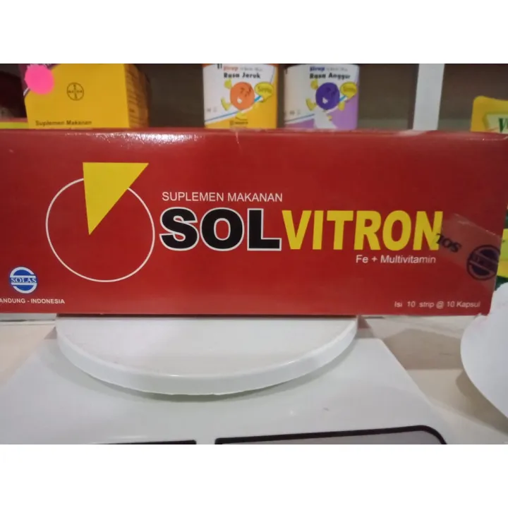SOLVITRON CAPS | 1 strip isi 10 kapsul l VITAMIN PENAMBAH DARAH ...