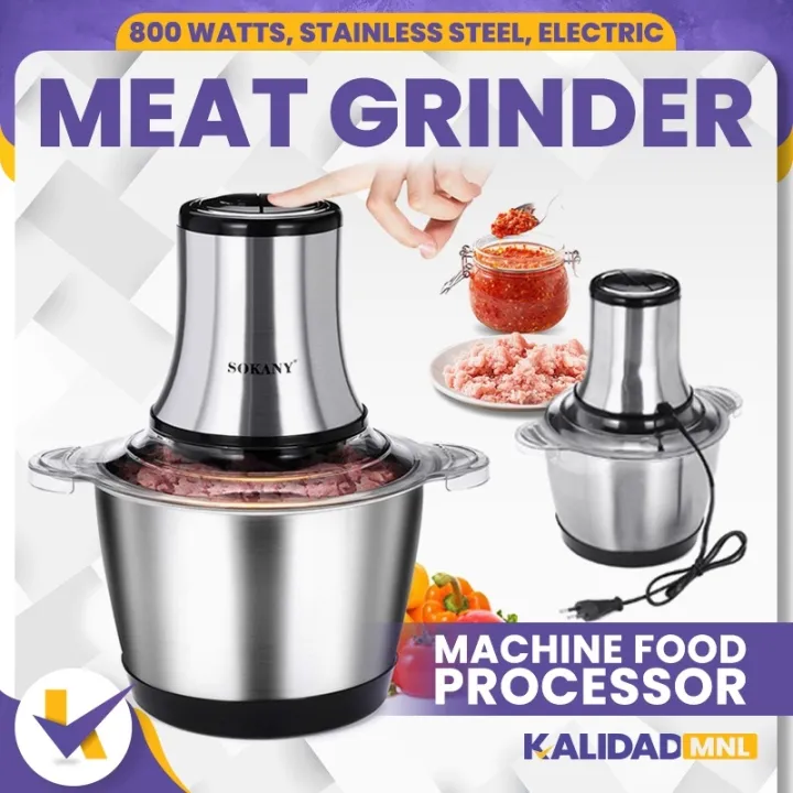Household Small Electric Meat Grinder 2 Speeds Stainless Steel Electric ...