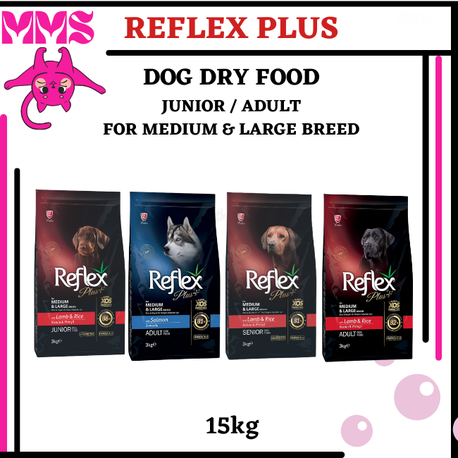 Reflex Dog Dry Food For Medium & Large Breed # Junior / Adult # Lamb ...