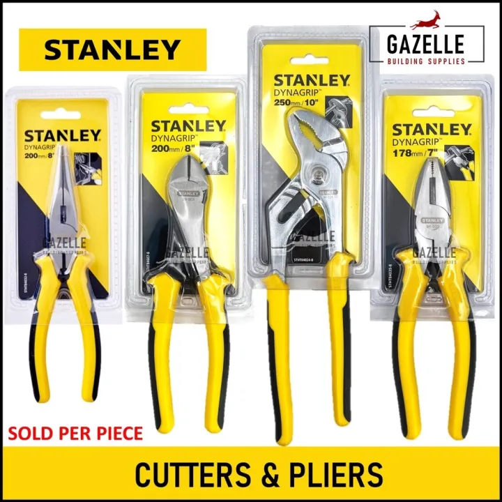 Stanley Combination Pliers Cutters Dynagrip Diagonal Cutting / Long Nose / Linesman / Groove ...