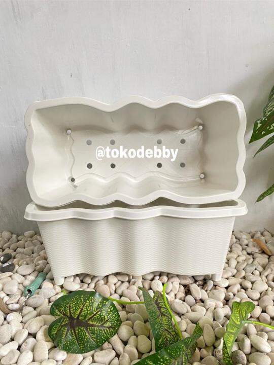 Pot Panjang Segi Panjang SGP A Putih | Lazada Indonesia