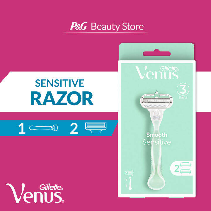 Gillette Venus Smooth Sensitive Razor 2Up | Lazada PH