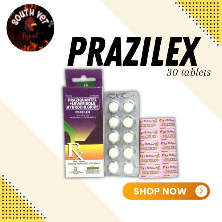 [SOUTH VET II] 10 tablets PRAZILEX TABLETS ANTHELMINTIC/ ANTIPARASITIC ...
