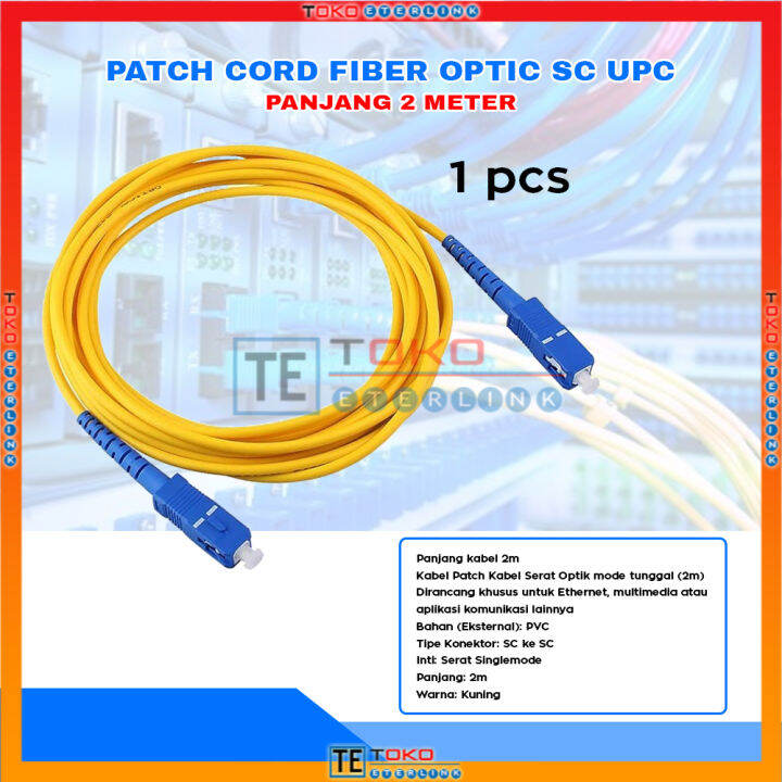 Kabel Fiber Optic Patch Cord Warna Kuning 2M - FO Patch Cord Single Mode SC-SC -1PCS | Lazada ...