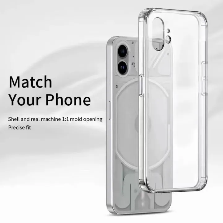 Simple Slim Soft TPU Clear Transparent Phone Case For Nothing Phone 1 ...