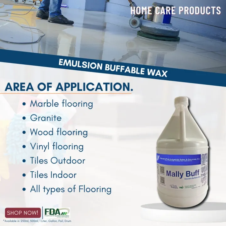 practical EMULSION BUFFABLE WAX 1 LITER (FLOOR WAX, IN ALL TYPES OF ...