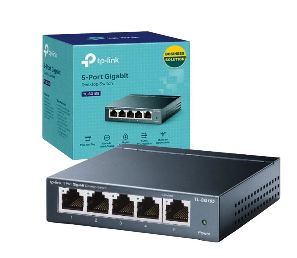 SWITCH HUB TP-LINK 5 PORTS GIGABIT PORT TL-SG105 IN METAL CASINGสินค้า ...
