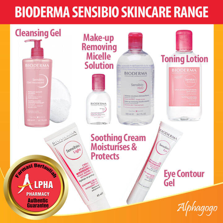 BIODERMA Sensibio Skincare Range Sensitive Skin (H2O / Gel moussant ...