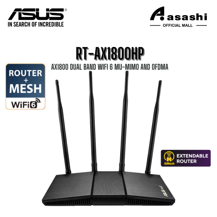 ASUS WiFi 6 High Power Router RT-AX1800HP Strong Signal Booster ...