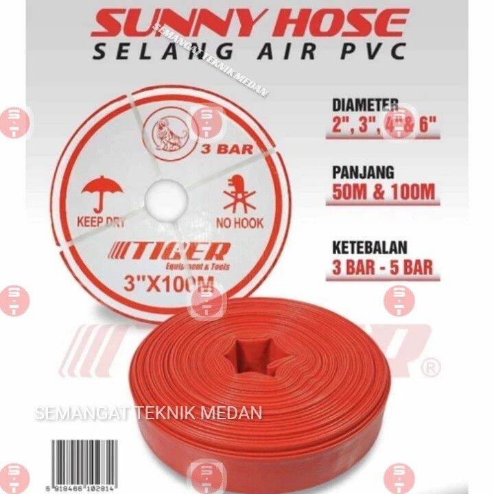 SELANG BUANG ALKON SUNNY HOSE POMPA IRIGASI AIR 3" 3 INCH x 100M TIGER ...