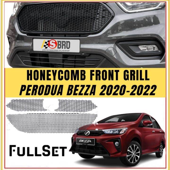 Perodua Bezza 2020-2022 Ready Cut Honeycomb Grill Full Set Top Bottom ...