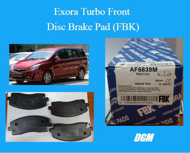 Exora Bold Turbo Front Disc Brake Pad (FBK) | Lazada