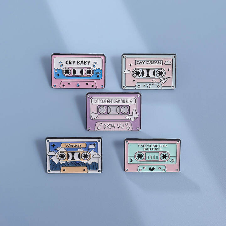  Sad Music For Bad Days Lyrics Enamel Brooch Music Album DEJA VU