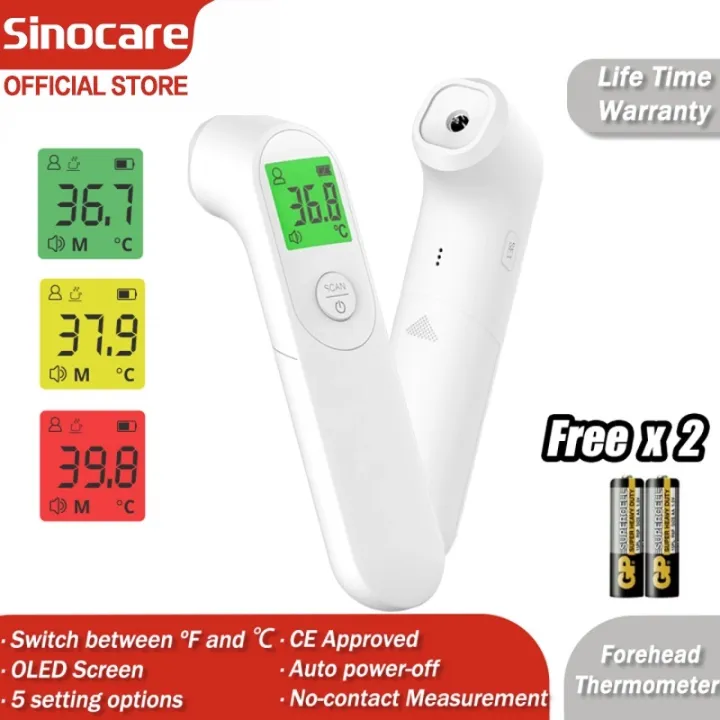 Sinocare Non-contact Infrared Thermometer Forehead Temperature ...