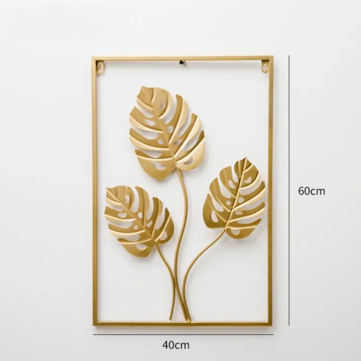 ChadysPh Nordic Modern Design Golden Metal Wall Decor with Frame ...