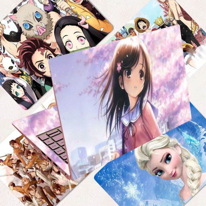 Cartoon Theme Laptop Sticker 2Pcs Set 13" 14in 15inch Universal ...