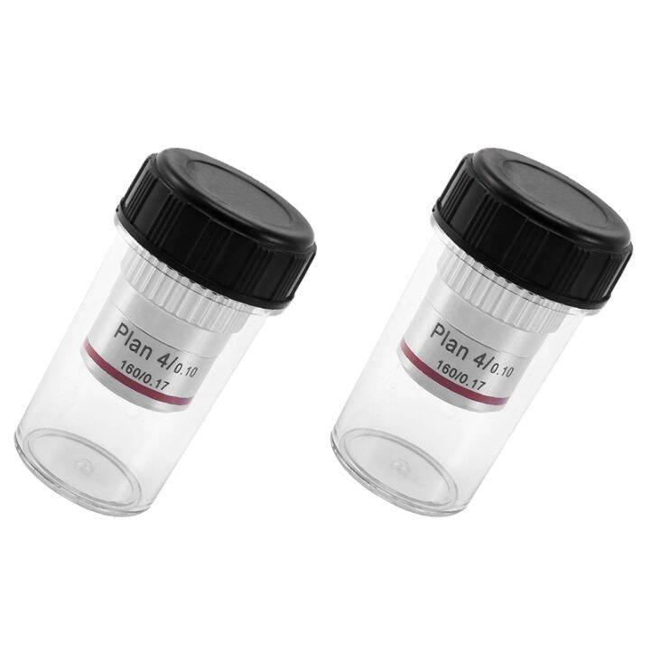 2x Microscope Plan Achromatic Objective Lens 4x Biological