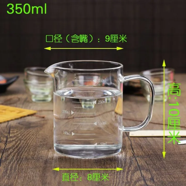 Measuring glass instrument liquid milk tea glass with heating flask ...