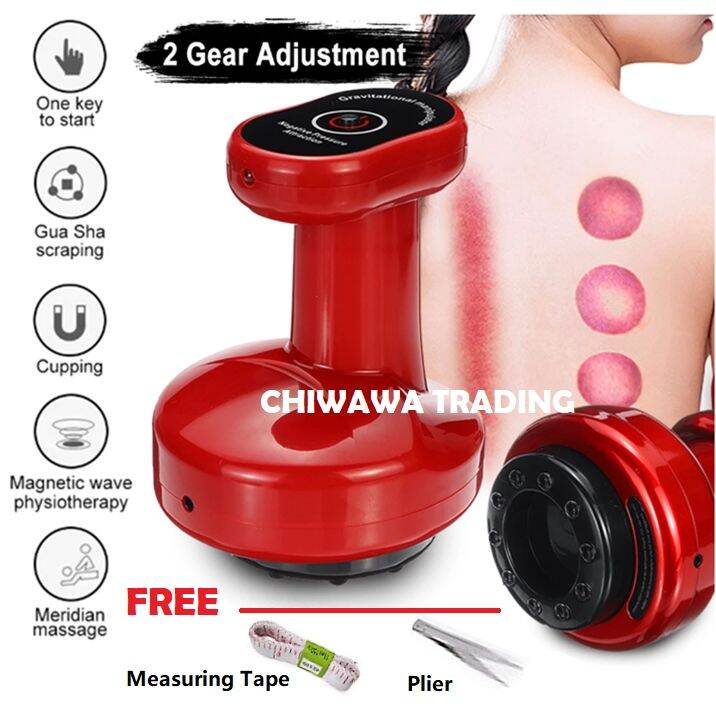 USB Electric Cupping Scraping Guasha Vacuum Suction Acupoint Massager ...