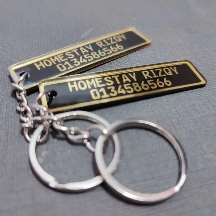 Keychain Kustom Plastik Akrilik untuk Homestay Hotel Pejabat Sekolah ...