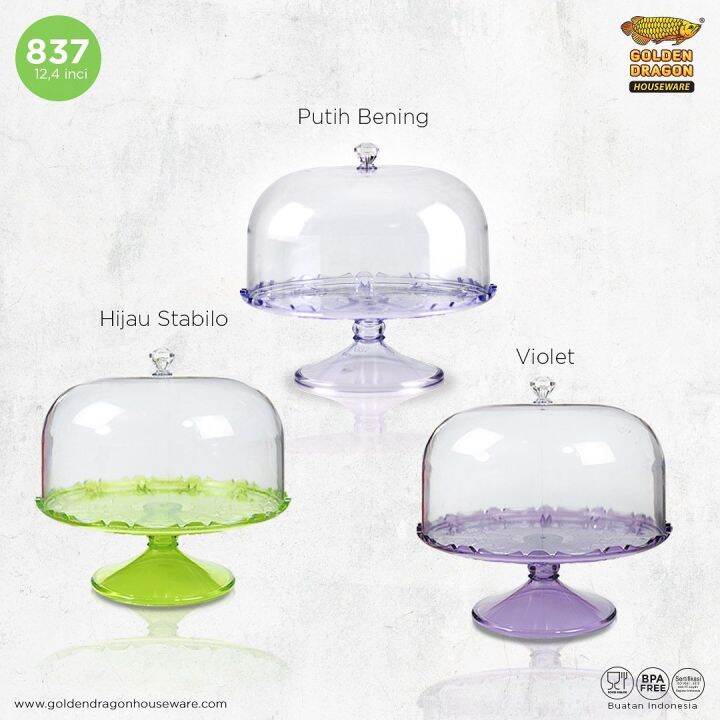Wadah Saji Cake/Tempat Kue Cake Dome Display Multifungsi Wadah Kue ...