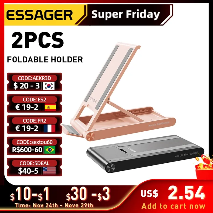 【CW】 Essager Foldable Desktop Holder Portable Moblie Stand For iphone14 ...