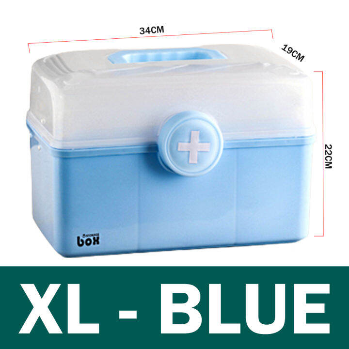 RakanKu MALAYSIA Household Multi-Layer Medicine Box Large First Aid ...