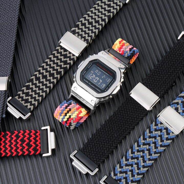 สายนาฬิกาข้อมือแบบเดี่ยวถักสำหรับ G-SHOCK Casio DW-5600 GW-B5600 GW ...