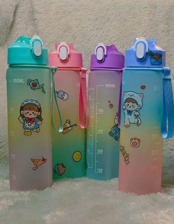 Botol Minum Gradasi Viral Motivasi Thumbler 1 liter free stiker 2d dan ...