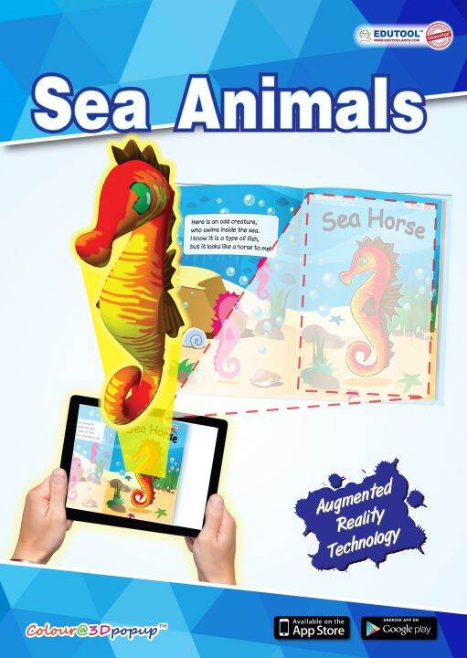 3DAR Colouring Book - Sea Animals (Augmented Reality) by Edutool | Lazada