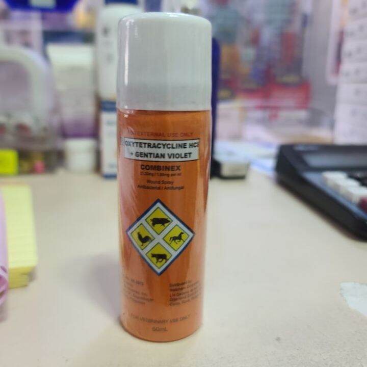 Combinex Wound Spray Oxytetracycline HCI and Gentian Violet 50ml ...