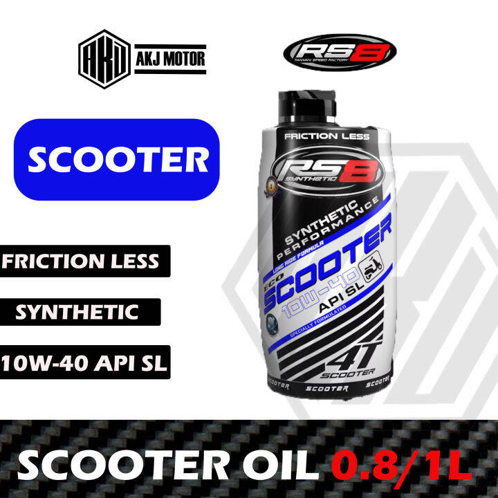 RS8 Eco Scooter Synthetic Performance Oil 10W-40 JASO MB API SL 800ML ...